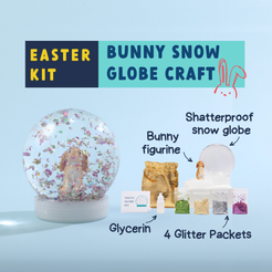 🐰 Bunny Snow Globe Craft Kit – Easter Basket Gift for Kids – Ready. Set ...